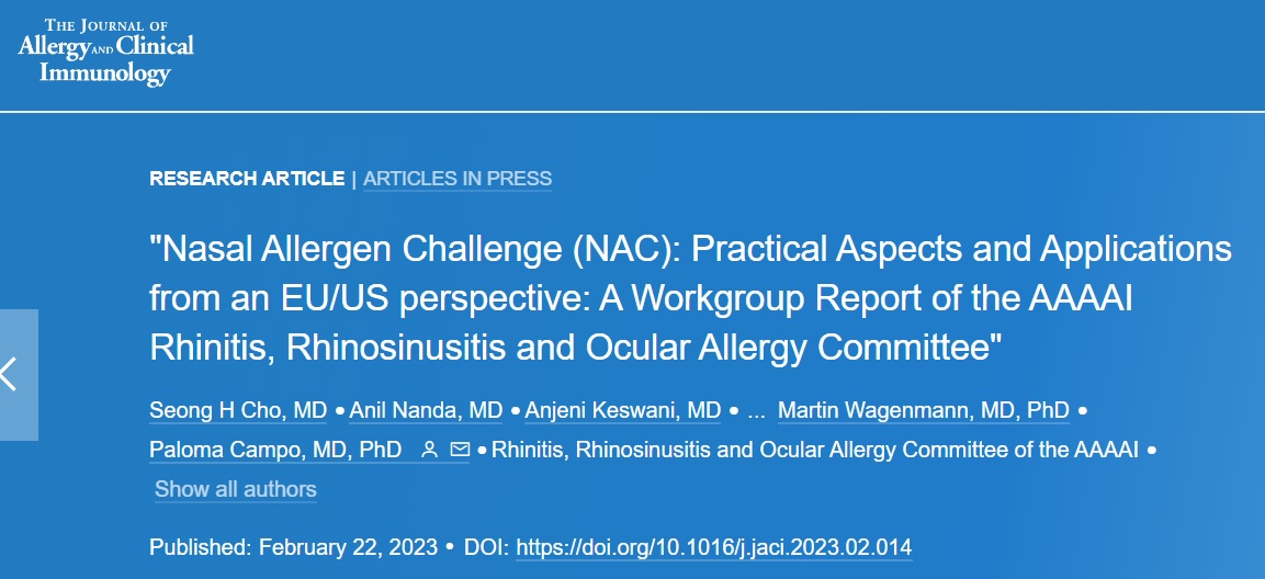 Практические аспекты аллергических назальных проб (AAAAI, февраль 2023 ...