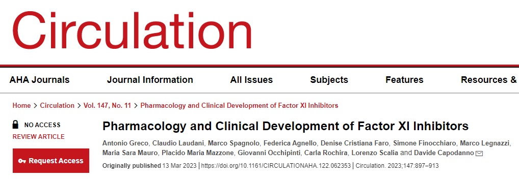 Фармакология и клиническая разработка ингибиторов фактора XI (Circulation, март 2023) > MedElement